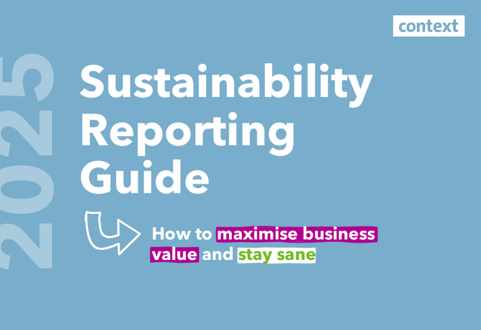 2025 Sustainability Reporting Guide - Context Europe - Context